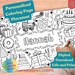 Personalized Birthday Coloring Placemat: Canva Editable (download ...