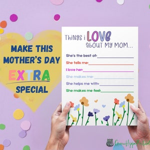 Mother's Day Printable Keepsake, Mother's Day Gift, Classroom Mother's ...