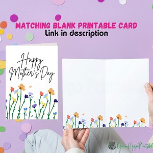 Mother's Day Printable Keepsake, Mother's Day Gift, Classroom Mother's ...