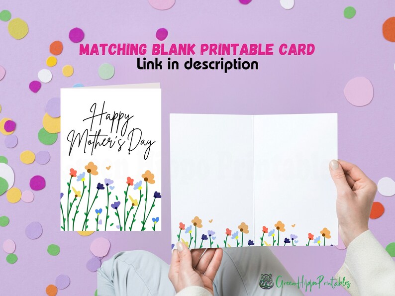 Mother's Day Printable Keepsake, Mother's Day Gift, Classroom Mother's ...