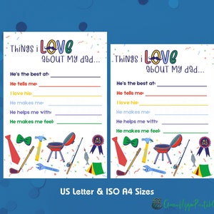 Father's Day Printable Keepsake Father's Day Gift Classroom Father's ...