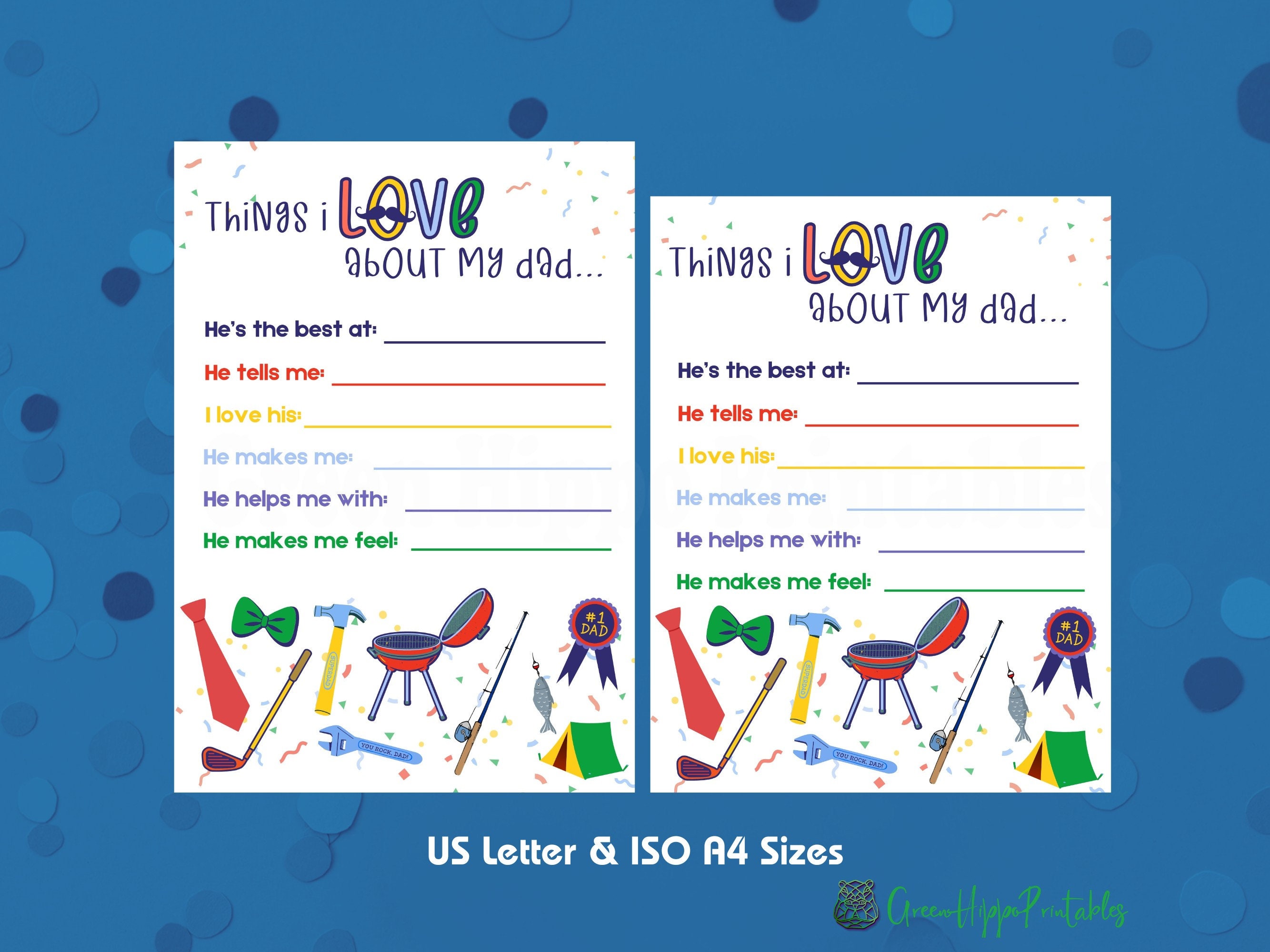 Father's Day Printable Keepsake Father's Day Gift Classroom Father's ...