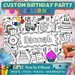 Personalized Birthday Coloring Placemat: Canva Editable (download ...