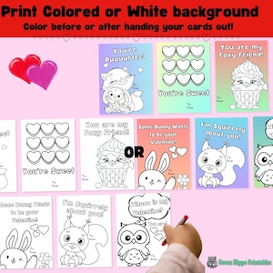 Editable Valentines Day Coloring Valentines Custom Coloring Kids ...