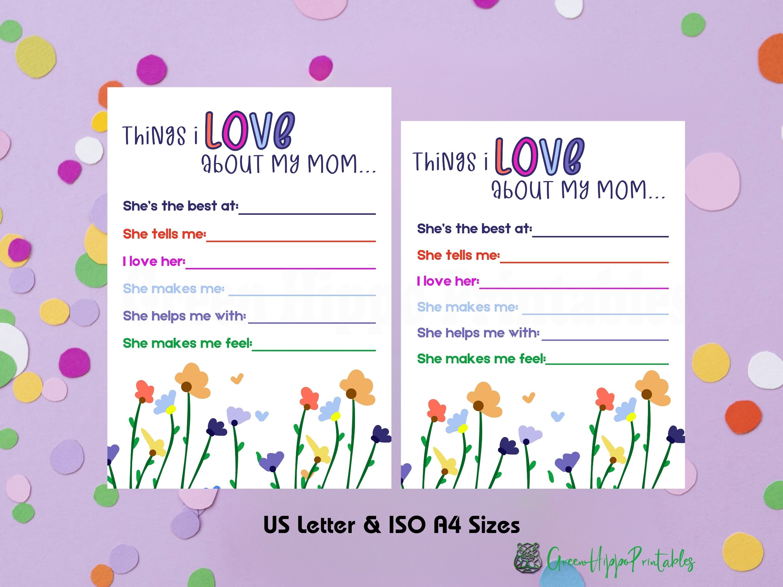Mother's Day Printable Keepsake, Mother's Day Gift, Classroom Mother's ...