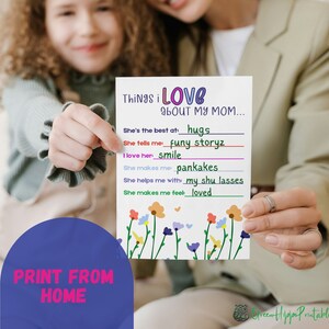 Mother's Day Printable Keepsake, Mother's Day Gift, Classroom Mother's ...