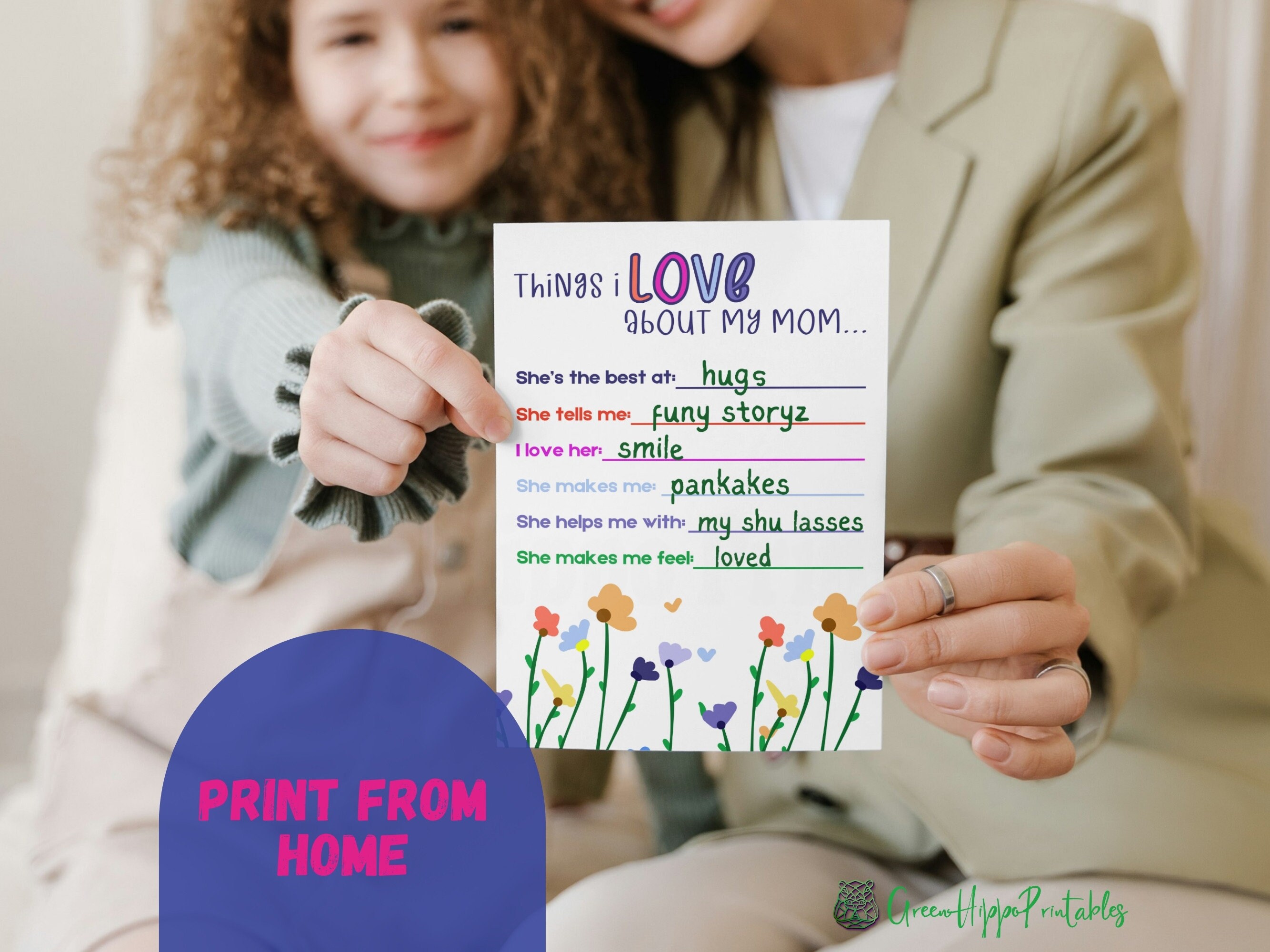 Mother's Day Printable Keepsake, Mother's Day Gift, Classroom Mother's ...