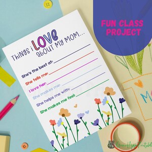 Mother's Day Printable Keepsake, Mother's Day Gift, Classroom Mother's ...