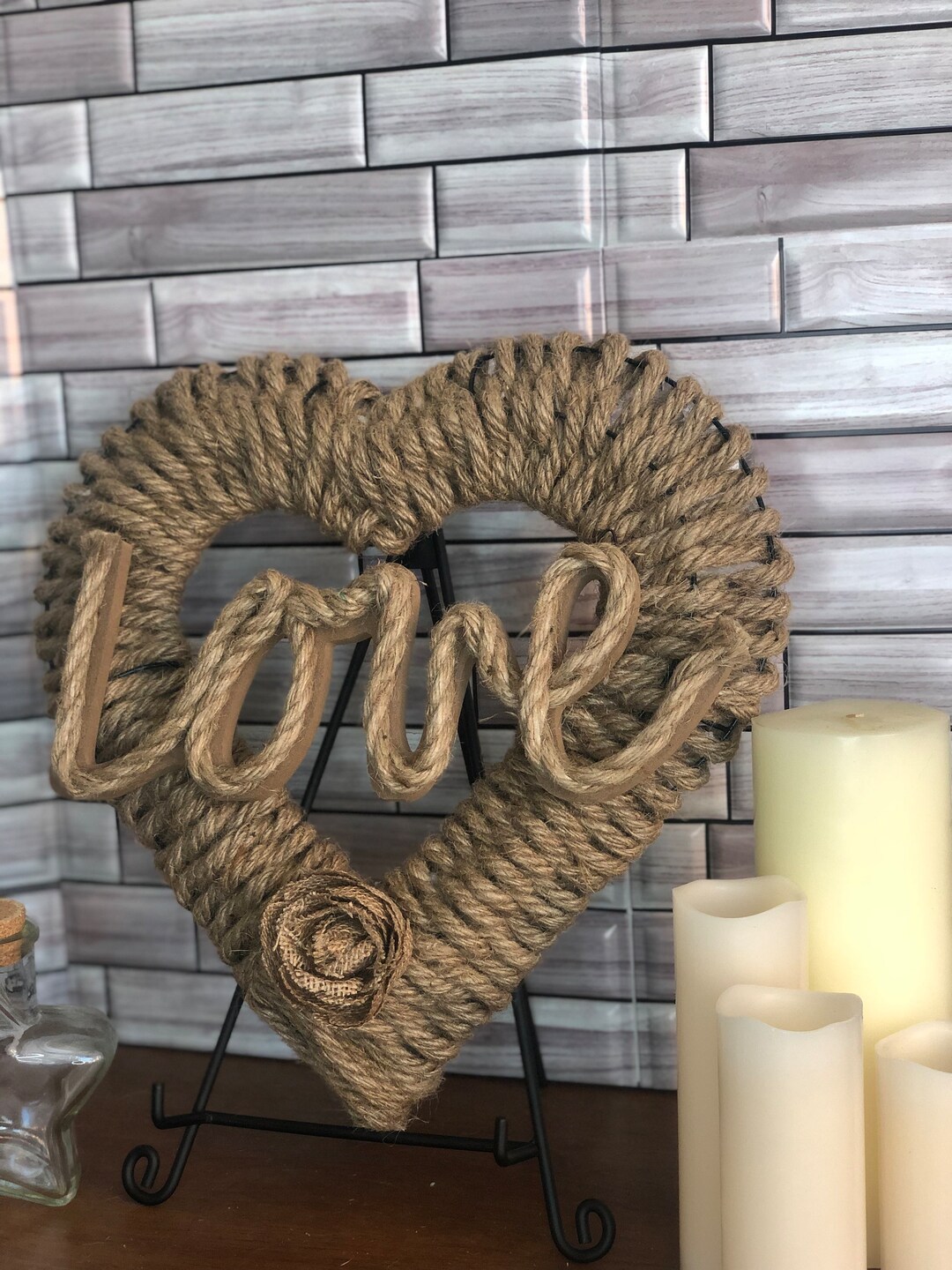 Heart Rope Wreath - Etsy