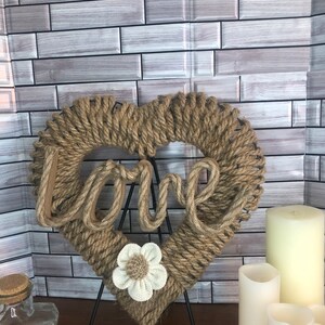 Heart Rope Wreath - Etsy