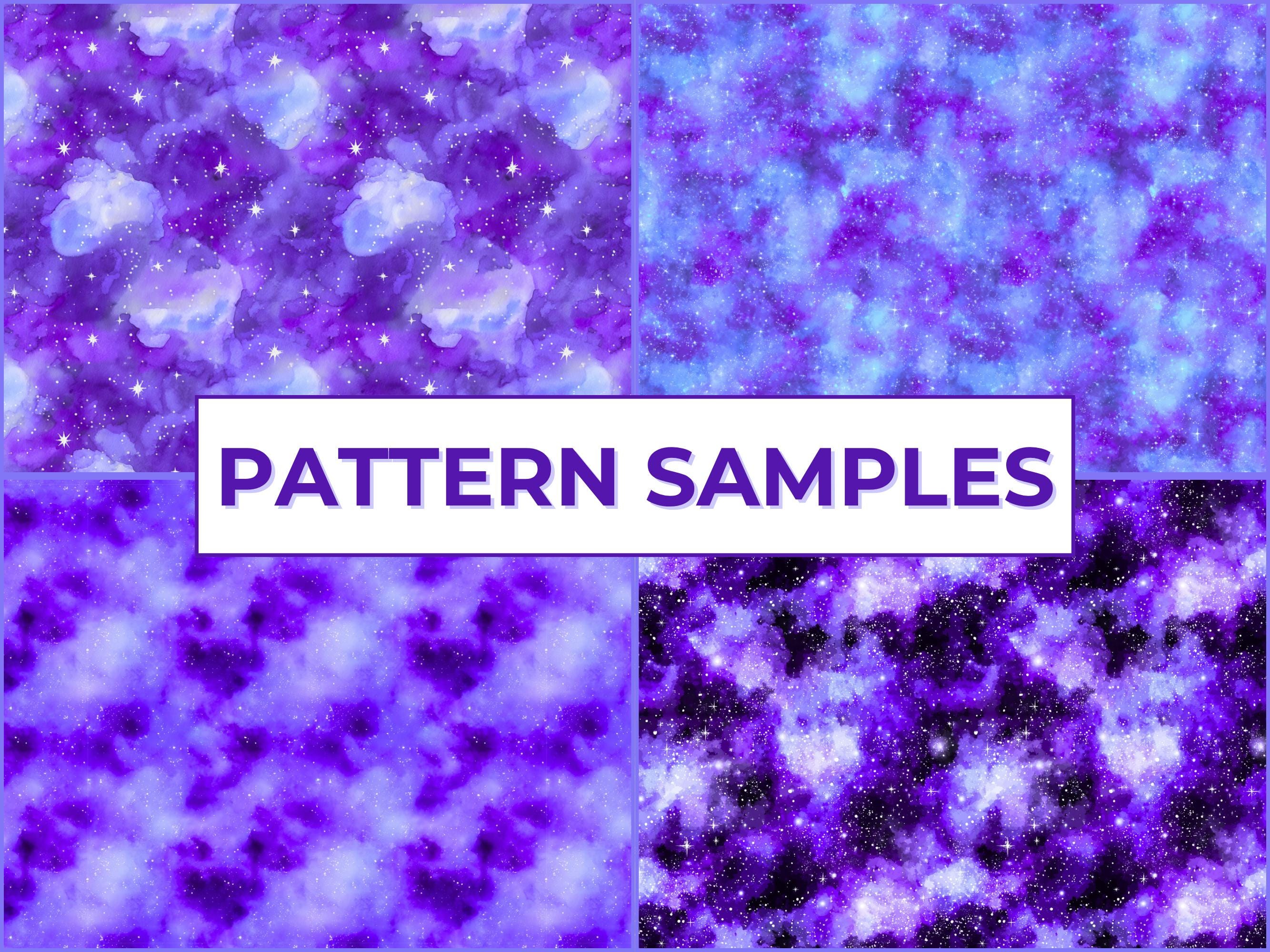 Purple Galaxy Digital Paper, Galaxy Stars Digital Paper, Space ...