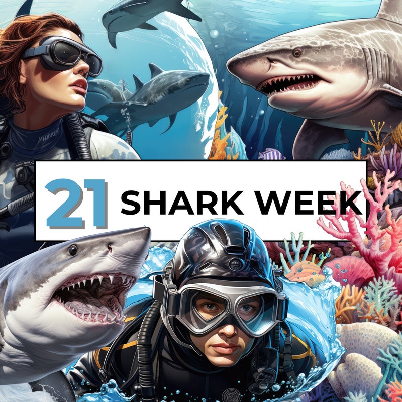 Shark Week Clipart - Etsy
