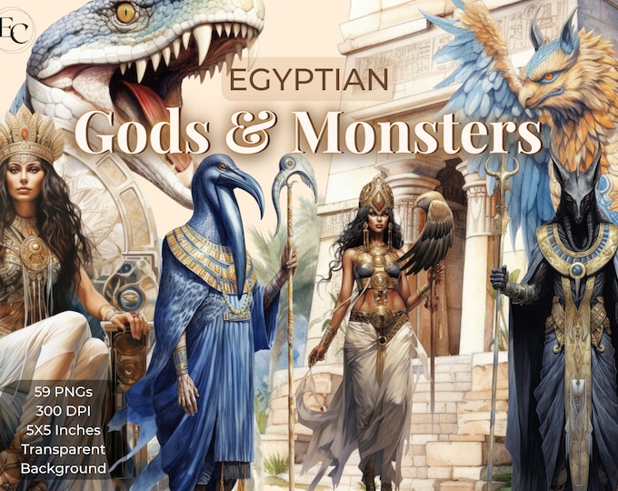 Egyptian Mythology Clipart, Ancient Egypt PNG, Egyptian Gods and ...
