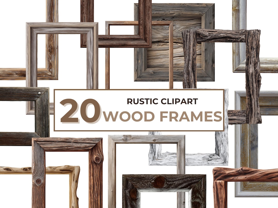 Rustic Wood Frames Clipart, Reclaimed Wood, Wooden Frames Png, Wedding ...