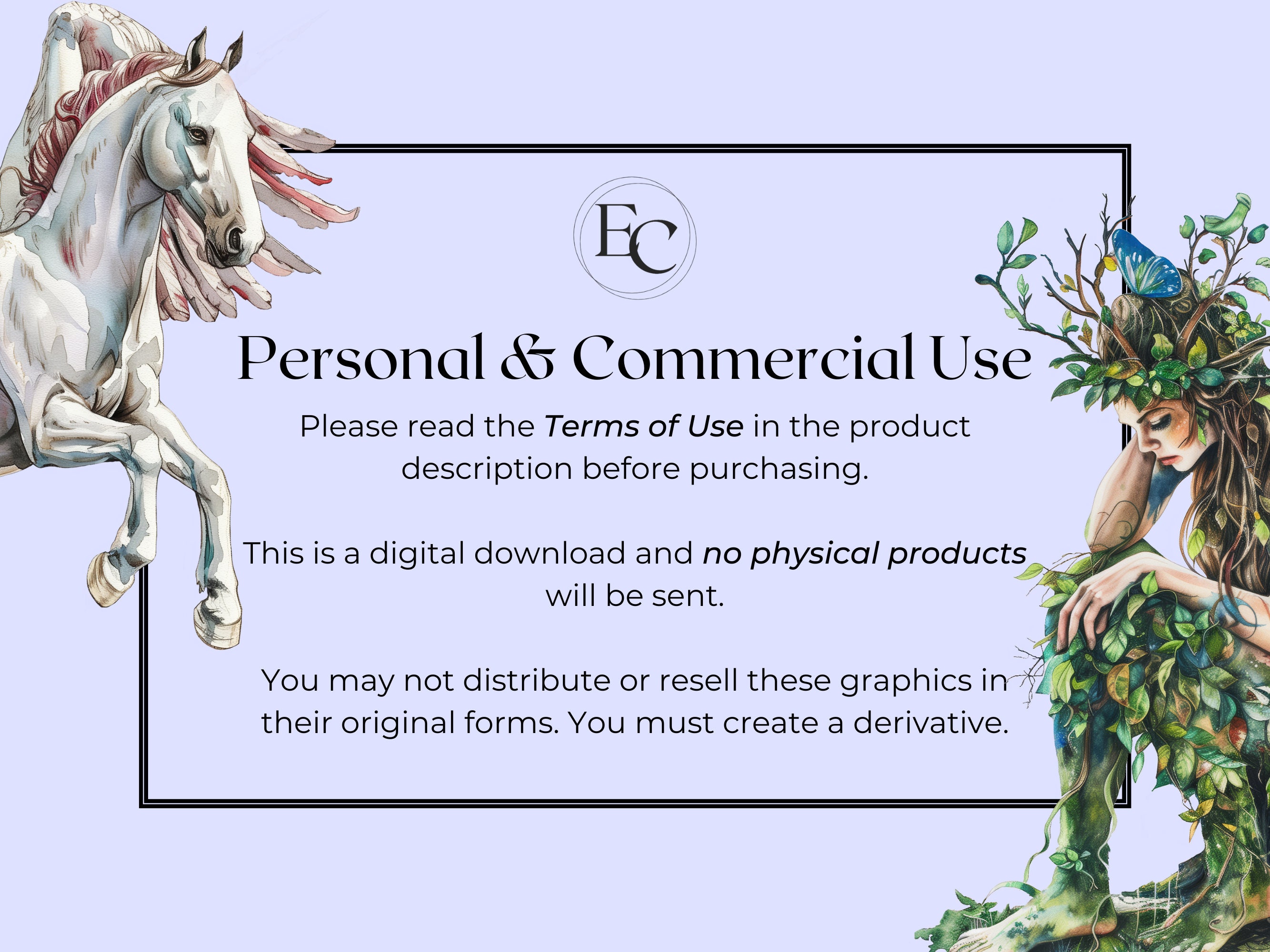 23 PNG Watercolor Mythical Creature Clipart Bundle, Fairytale Clip Art ...