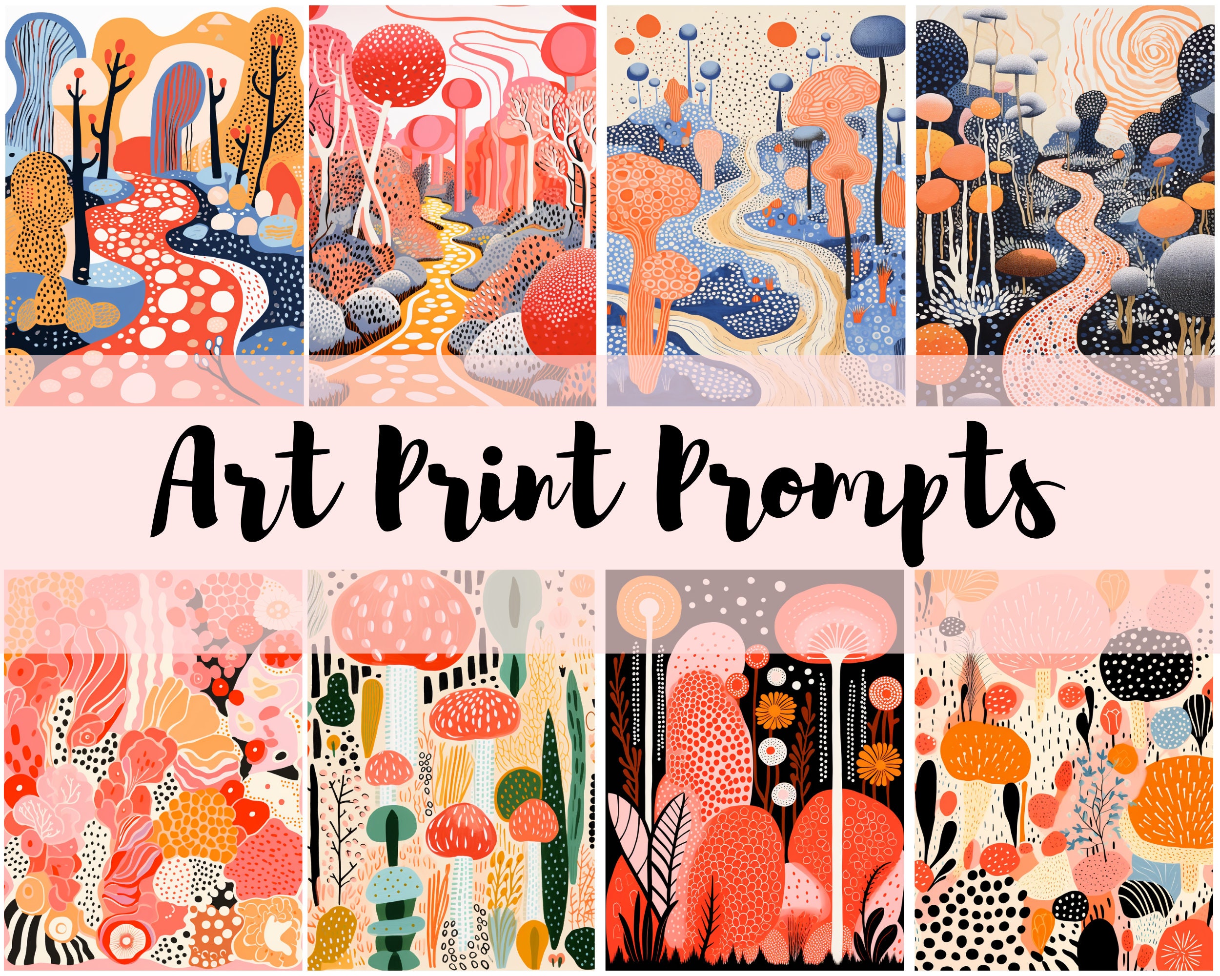 50 Boho Art Print Designs Midjourney Bohemian Inspired Art Prompts AI ...