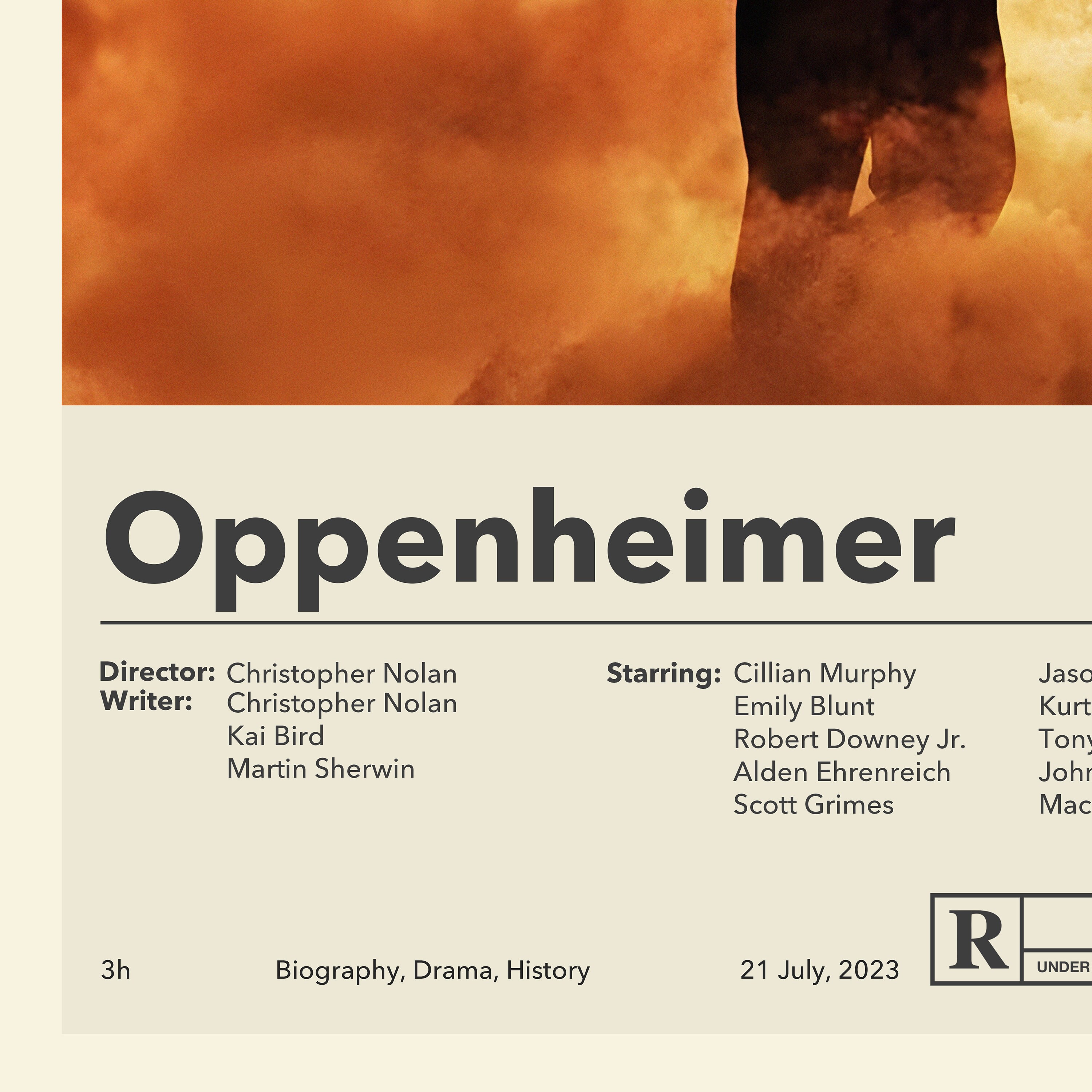 Oppenheimer Poster | Christopher Nolan | Minimalist Movie Poster ...