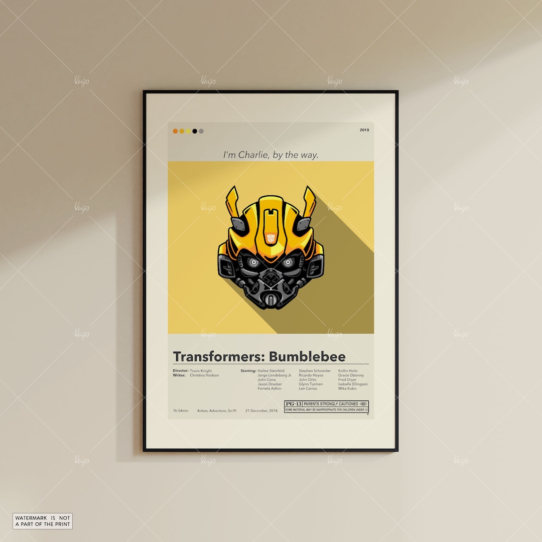 Bumblebee Poster Travis Knight Minimalist Movie Poster - Etsy
