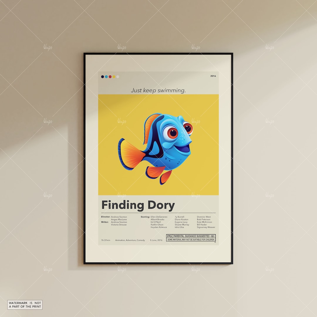 Finding Dory Poster Andrew Stanton Minimalist Movie Poster - Etsy