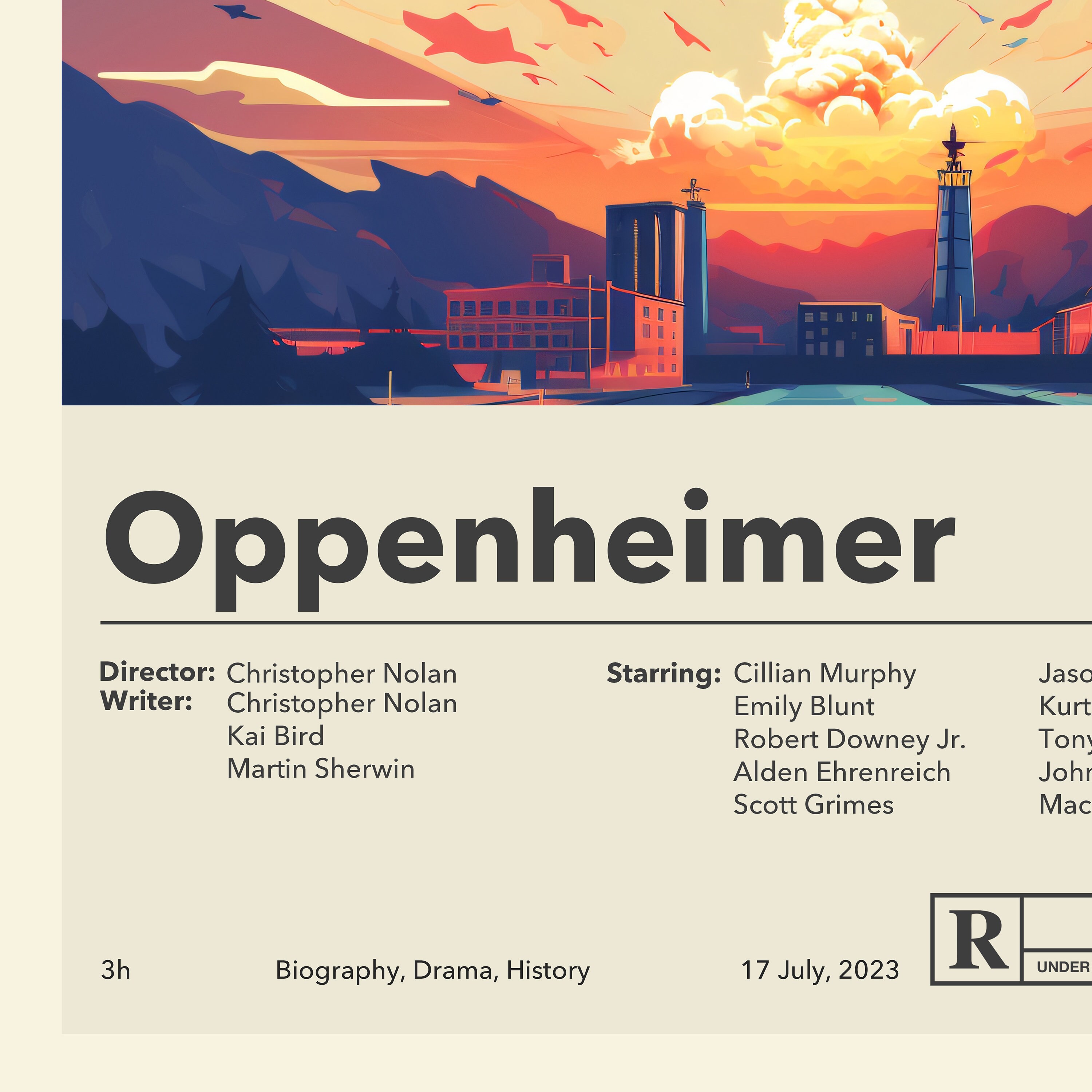 Oppenheimer Poster | Christopher Nolan | Minimalist Movie Poster ...