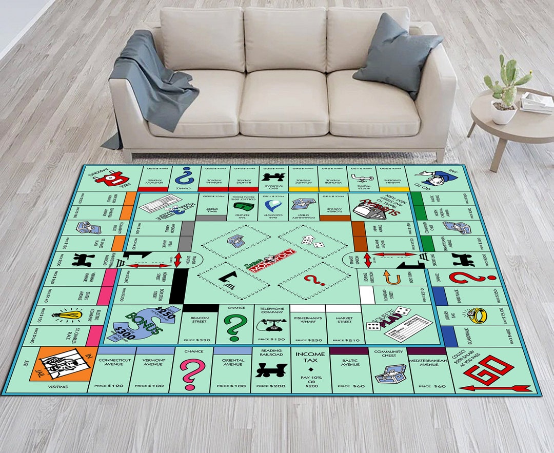 Monopoly Rug, Game Rug, Board Game Rug, Gaming Rug, Game Cards Rugs ...