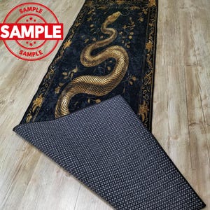 Snake Rug, Snake Runner Rug, Snake Design Rug, Gift Runner Rug, Hallway ...
