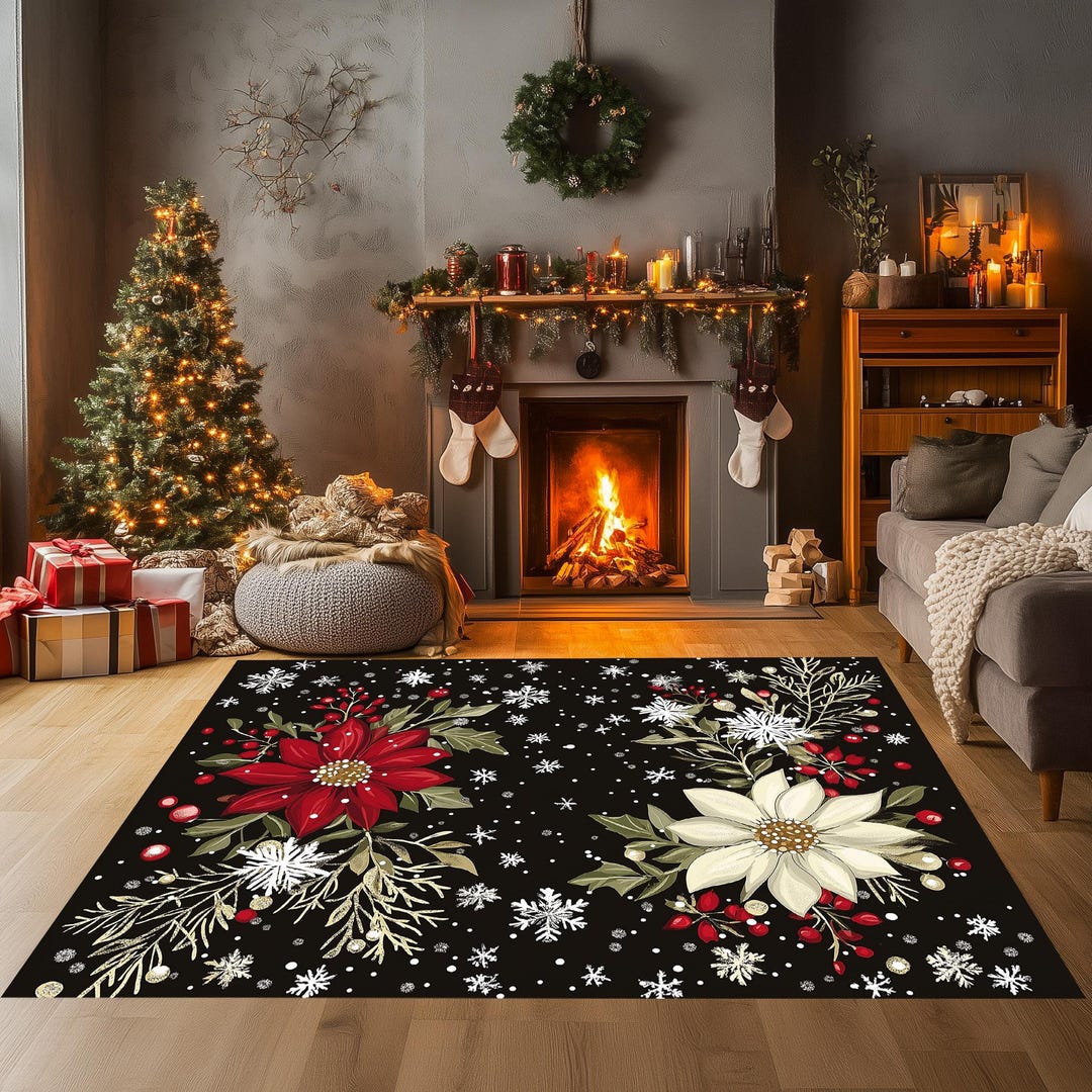 Christmas Tree Rug,christmas Decorations,christmas Rug,merry Christmas ...