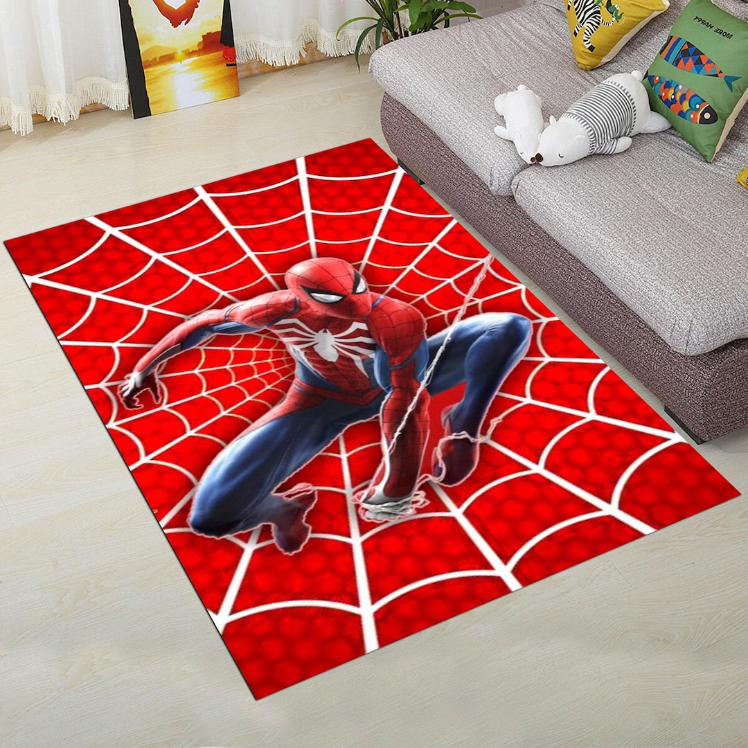Spiderman, Spiderman Rug, Super Hero Rug, Kids Room Rug, Living Room ...