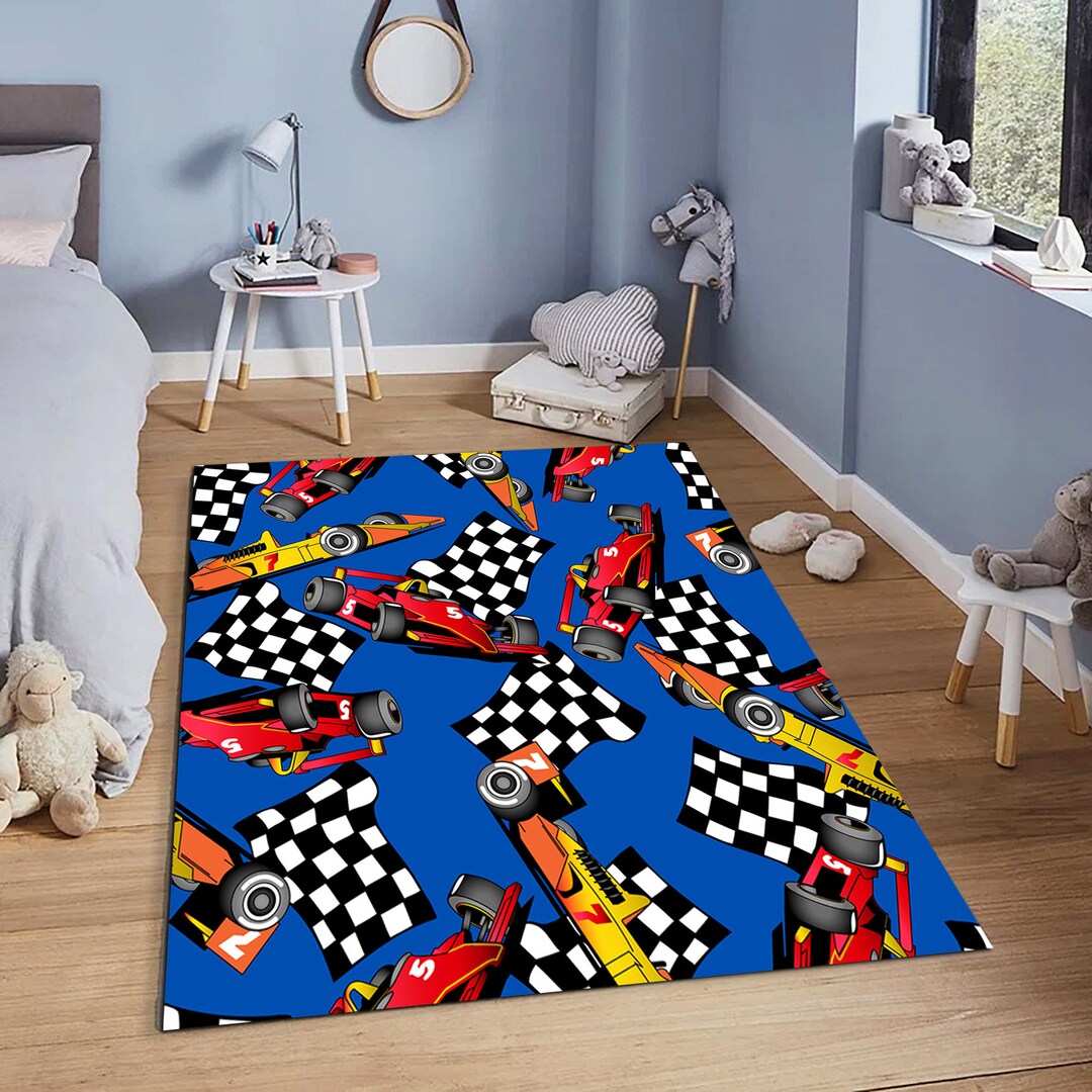 Racing Car Rug, Road Rug, Road Pattern Rug, Non-slip Base,kids, Car Rug ...