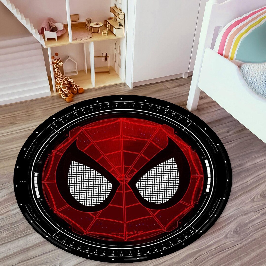 Spiderman,round Rug, Spiderman Rug, Kids Room Rug, Gift for Him ...
