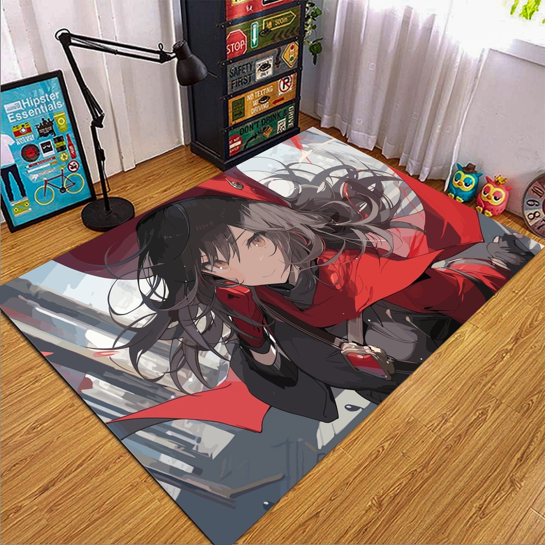 Anime Rug, Anime Girl Rug, Anime Girl Themed Rug, Japanese Rug, Japan ...