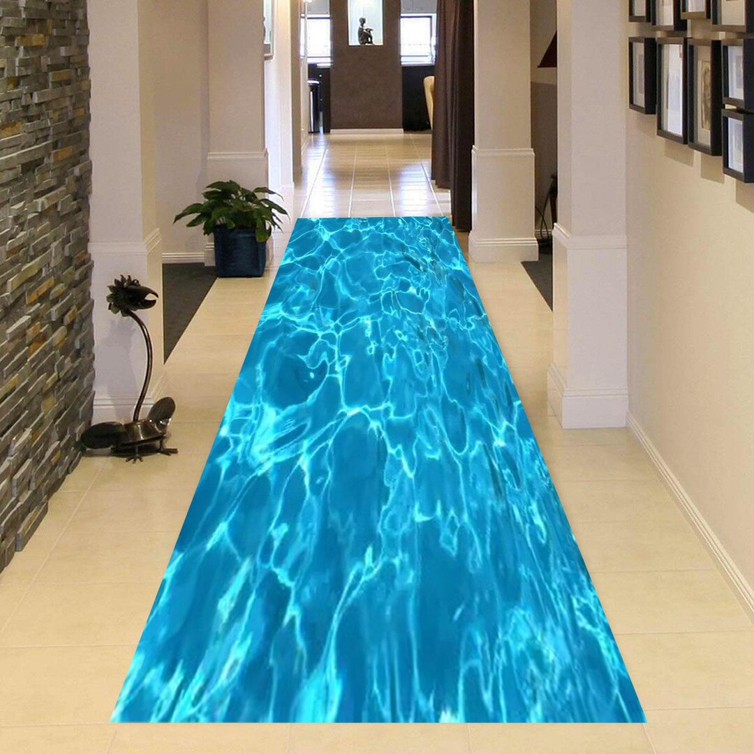 Sea Rug,runner Rug,ocean Wave Rug,sea Wave Rug,wave Pattern Rug,water ...
