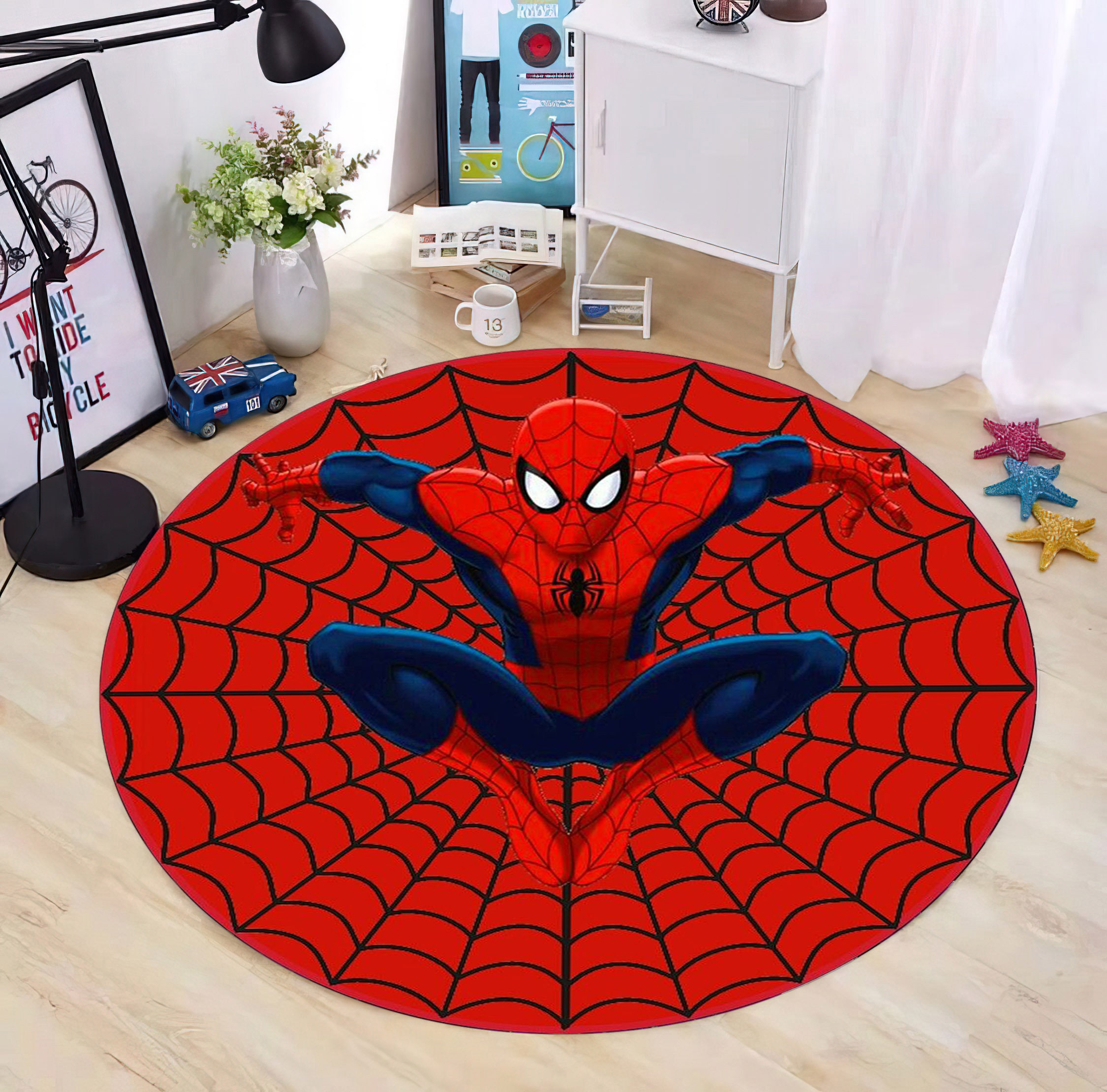 Spiderman,round Rug, Spiderman Rug, Kids Room Rug, Gift for Him ...