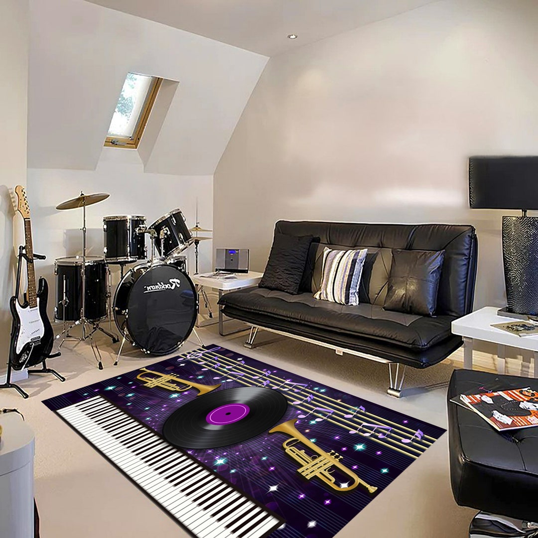 Retro Record Rug,record Rug,abstract Rug,colorful Rug,music Rug,music ...