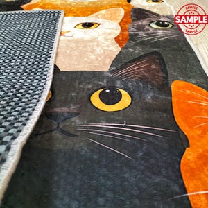Abstract Cats Indoor Rug: Cat Lover Gift - Etsy