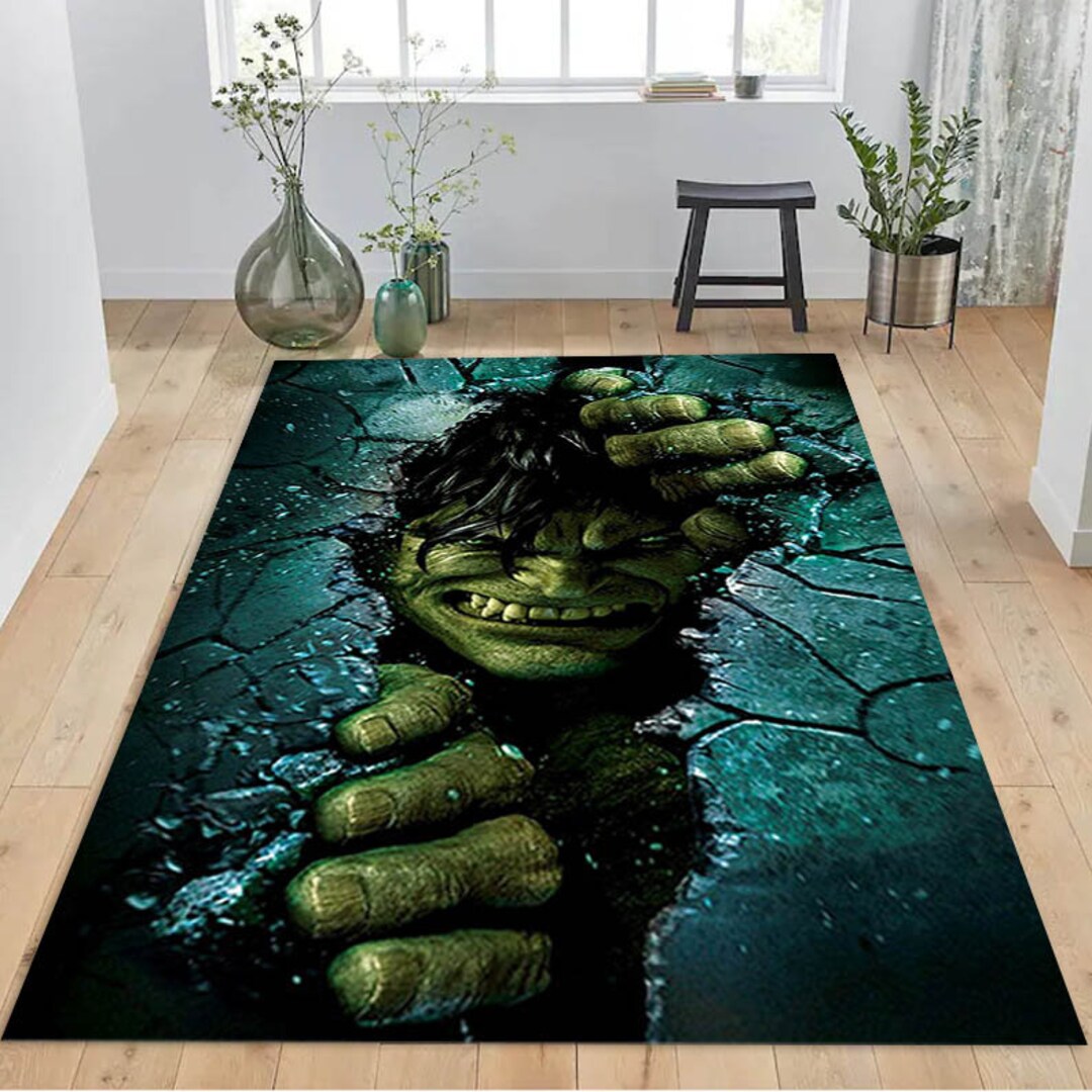 Hulk Rug Hulk Man Rug Green Man Rug Gift for Him Kids Room - Etsy