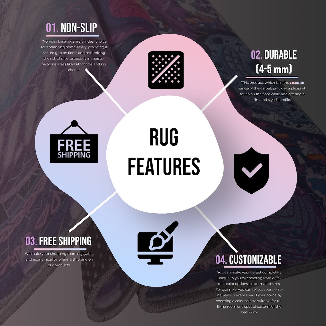 Tarot Rug, Moon Tarot Rug, Tarot Art Card Rug, Tarot Card Rug,young ...