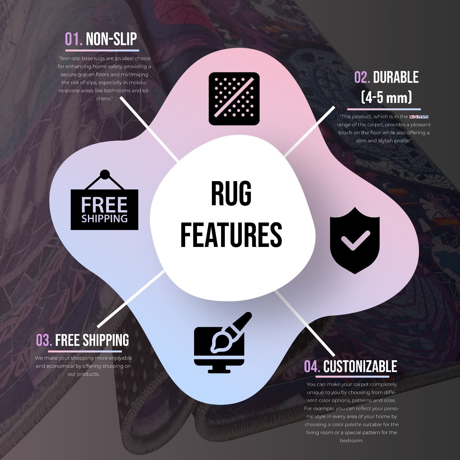 Lava Rug, Hot Lava Rug,volcano Floor Rug, Lava Pattern Rug, Home Decor ...