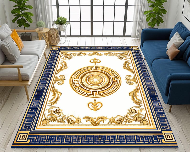 Greek Pattern Rug,greek Key Pattern Rug,greek Motifs Rug,greek Decor ...
