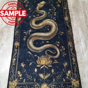 Snake Rug, Snake Runner Rug, Snake Design Rug, Gift Runner Rug, Hallway ...
