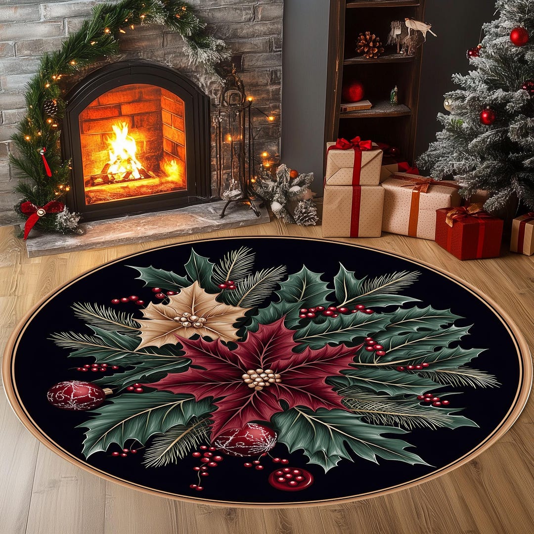 Christmas Tree Rug,christmas Decorations,christmas Rug,merry Christmas ...