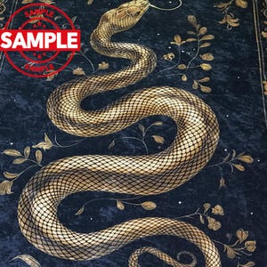 Snake Rug, Snake Runner Rug, Snake Design Rug, Gift Runner Rug, Hallway ...