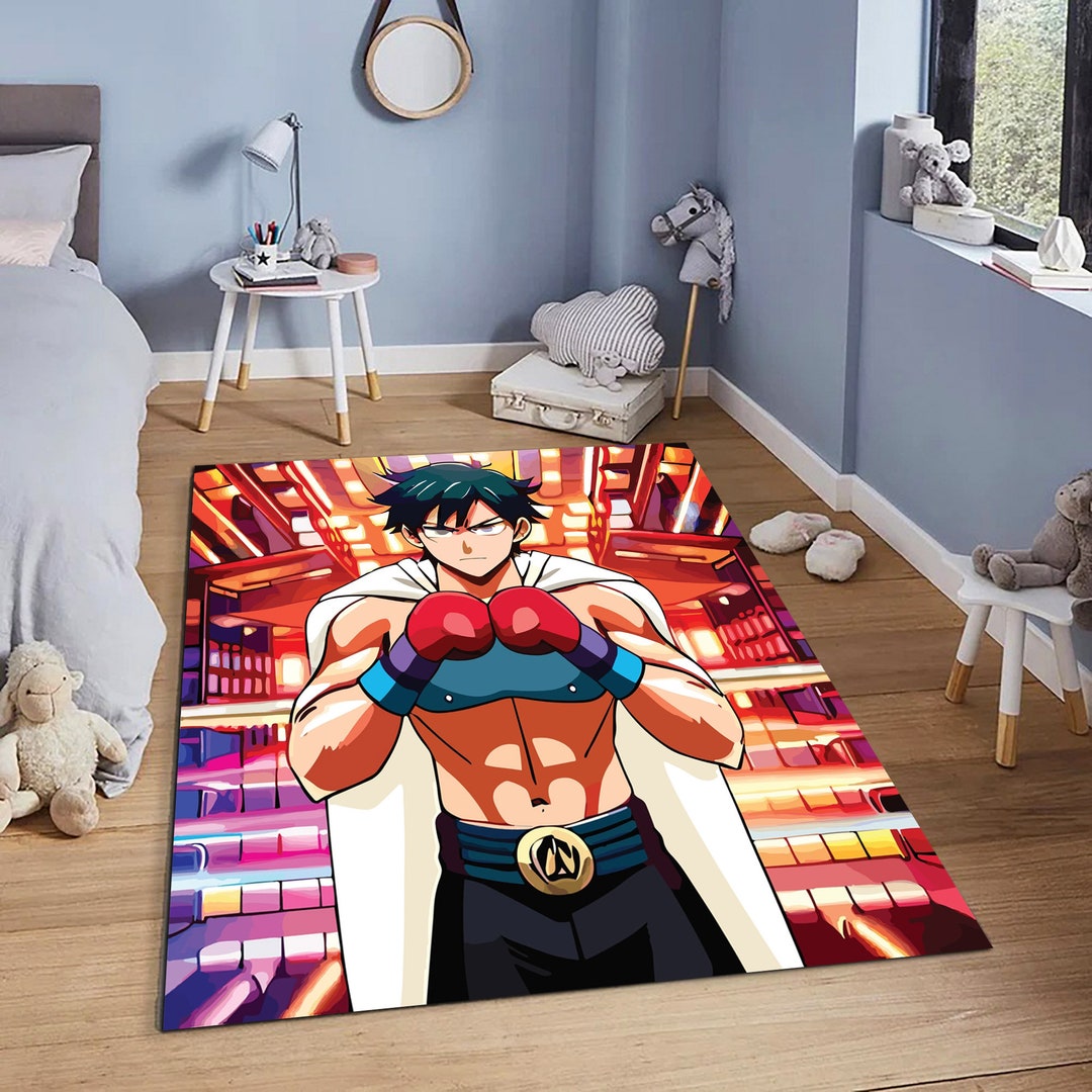 Anime Rug, Anime Boxing Rug, Anime Themed Rug, Japanese Rug, Japan ...