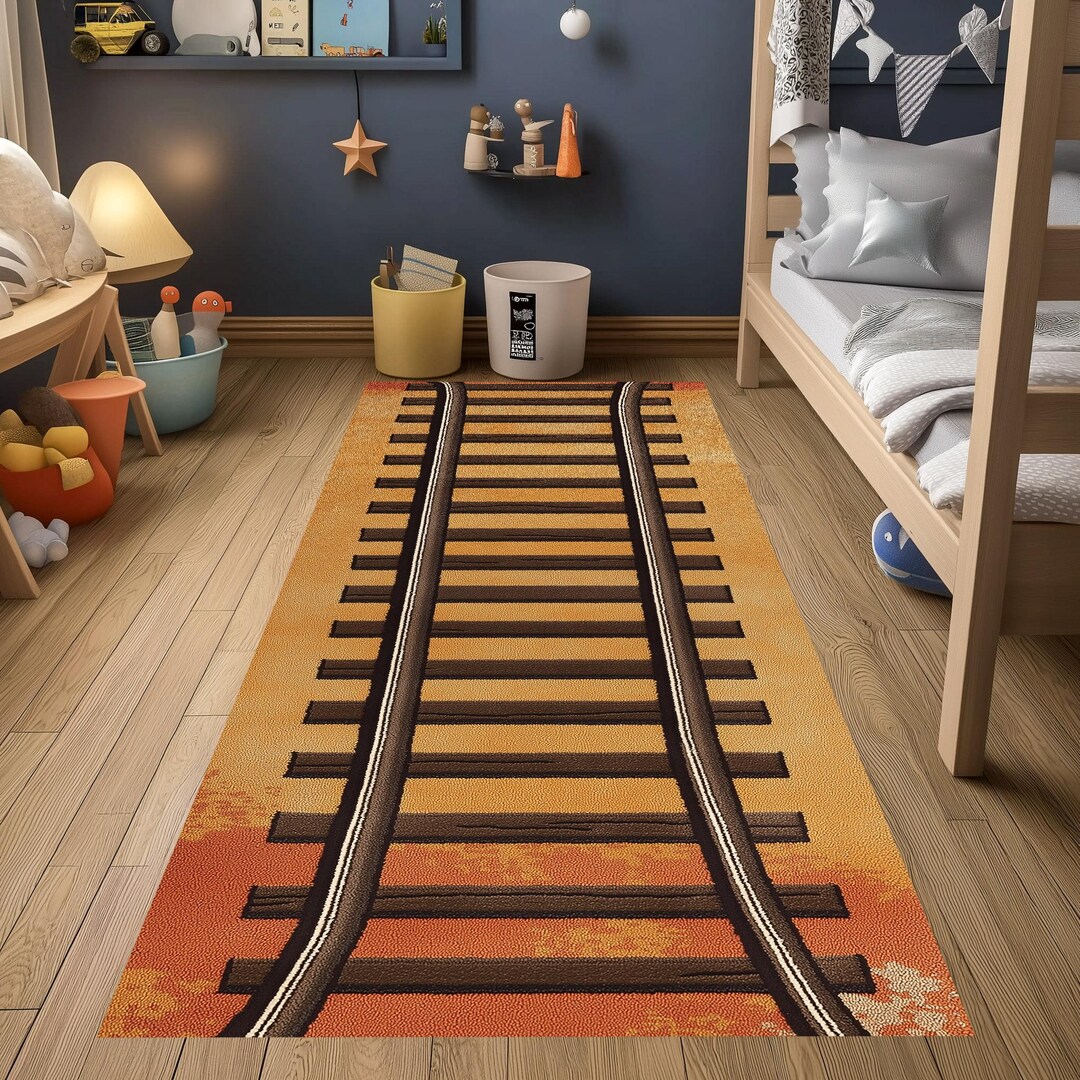 Train Tracks, Train Track Rug, Train Tracks Pattern Rug,train Track ...