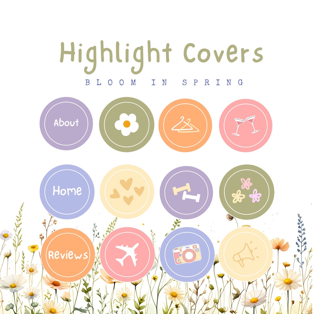 Pastel Instagram Highlight Covers, Cute Spring Theme Icons, IG Story ...