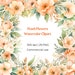 Watercolor Peach Flower Clipart Collection, Flower Bouquet, Peach ...