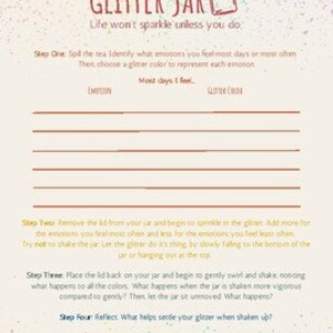 Glitter Jar Activity - Counseling - SEL - Group/classroom Lesson - Etsy