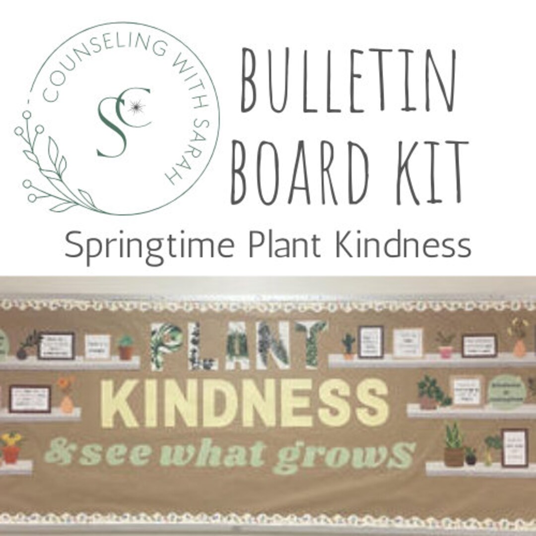 Springtime Kindness Bulletin Board - All Grade Levels - Counseling - Etsy