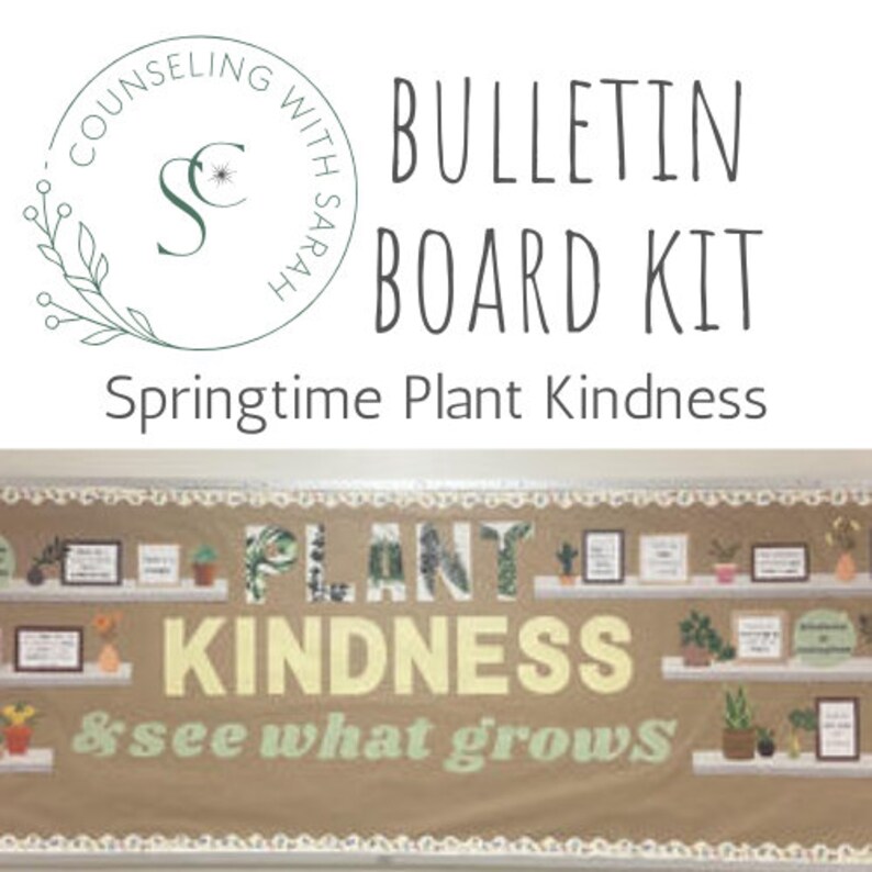 Springtime Kindness Bulletin Board - All Grade Levels - Counseling - Etsy