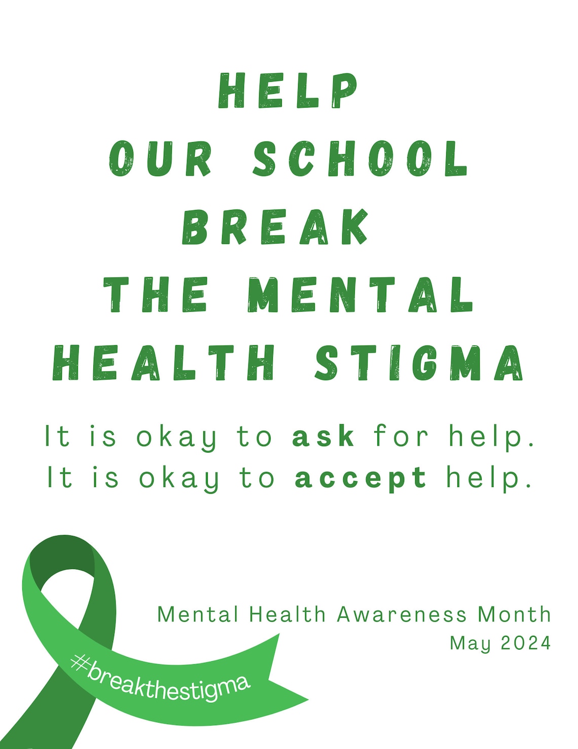 Mental Health Awareness Month 2024 - May - Flyers - Handouts - School ...